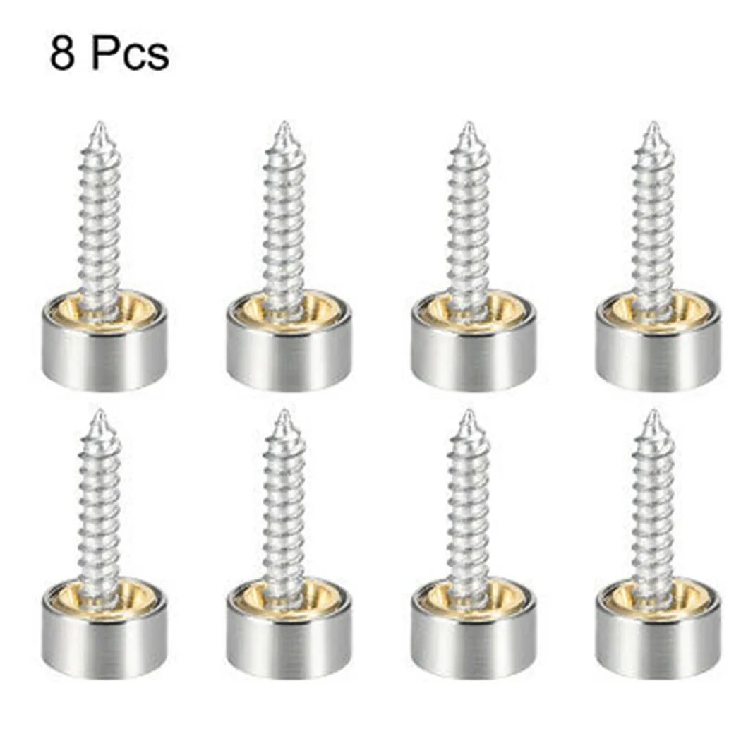 8pc Furniture Table Mirror Screw Decorative Round Cover Nails Stainless ...