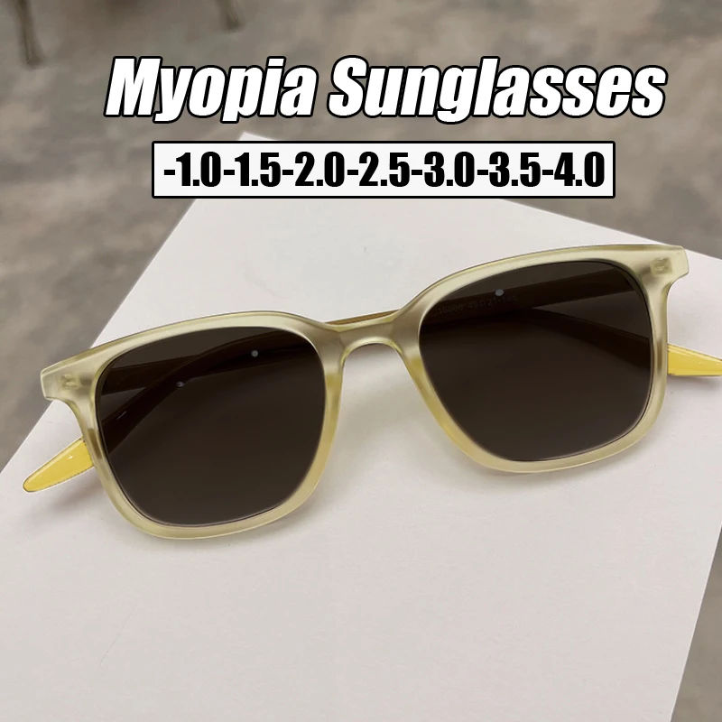 Outdoor-Myopia-Sunglasses-for-Men-Women-Fashion-Square-Frame-Finished ...