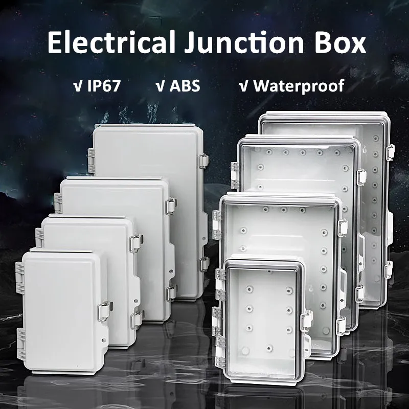 IP67-Din-Rail-Terminal-Block-Housing-Gray-Hinged-Cover-Electricity ...