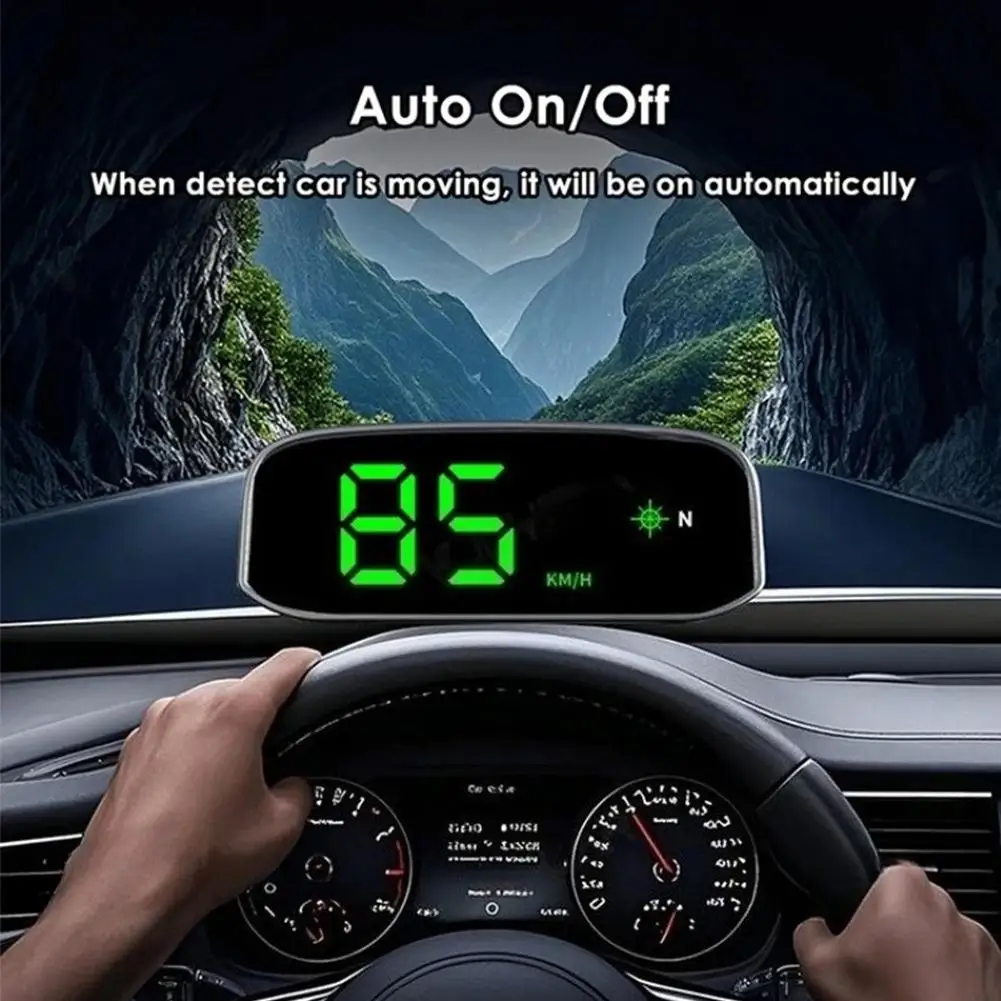 Solar Car Digital Speedometer Head-up Display Real Time Display GPS Kmh ...