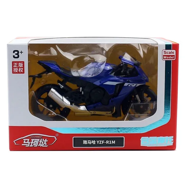 1/12 Yamaha YZF-R1M Motorcycle Model Toy Alloy Diecast with Rubber ...