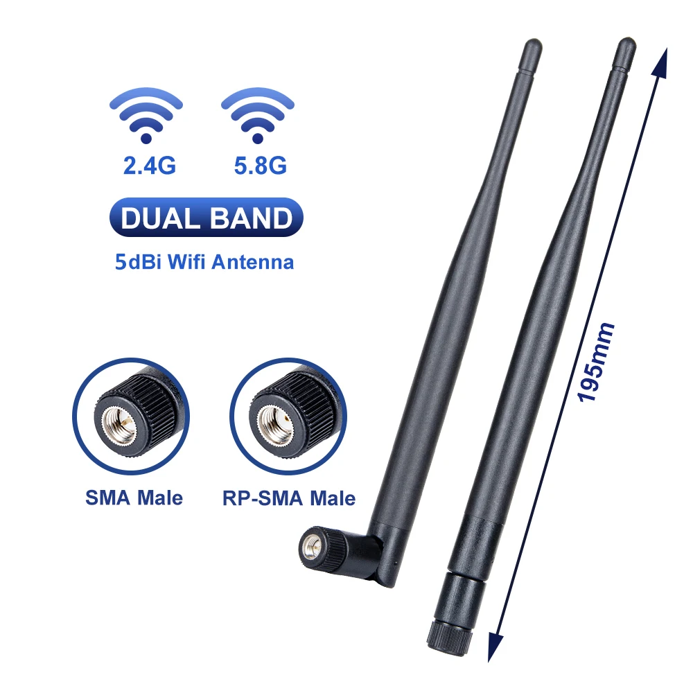 2pcs-2-4GHz-5-8GHz-Dual-Band-5dBi-SMA-RP-SMA-WIFI-Antenna-for-WiFi ...