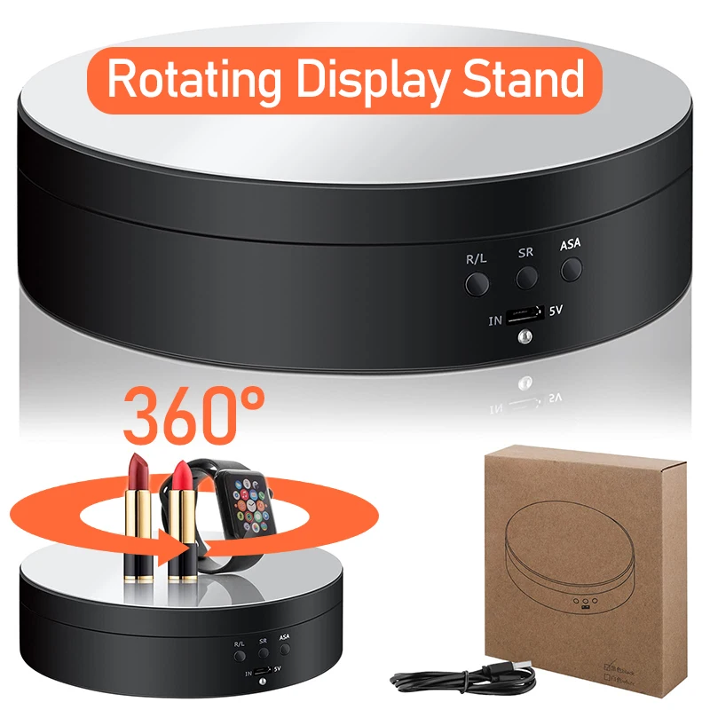 3-10KG-Smart-Rotating-Display-Stand-USB-Three-Speed-Visualizer-Round ...