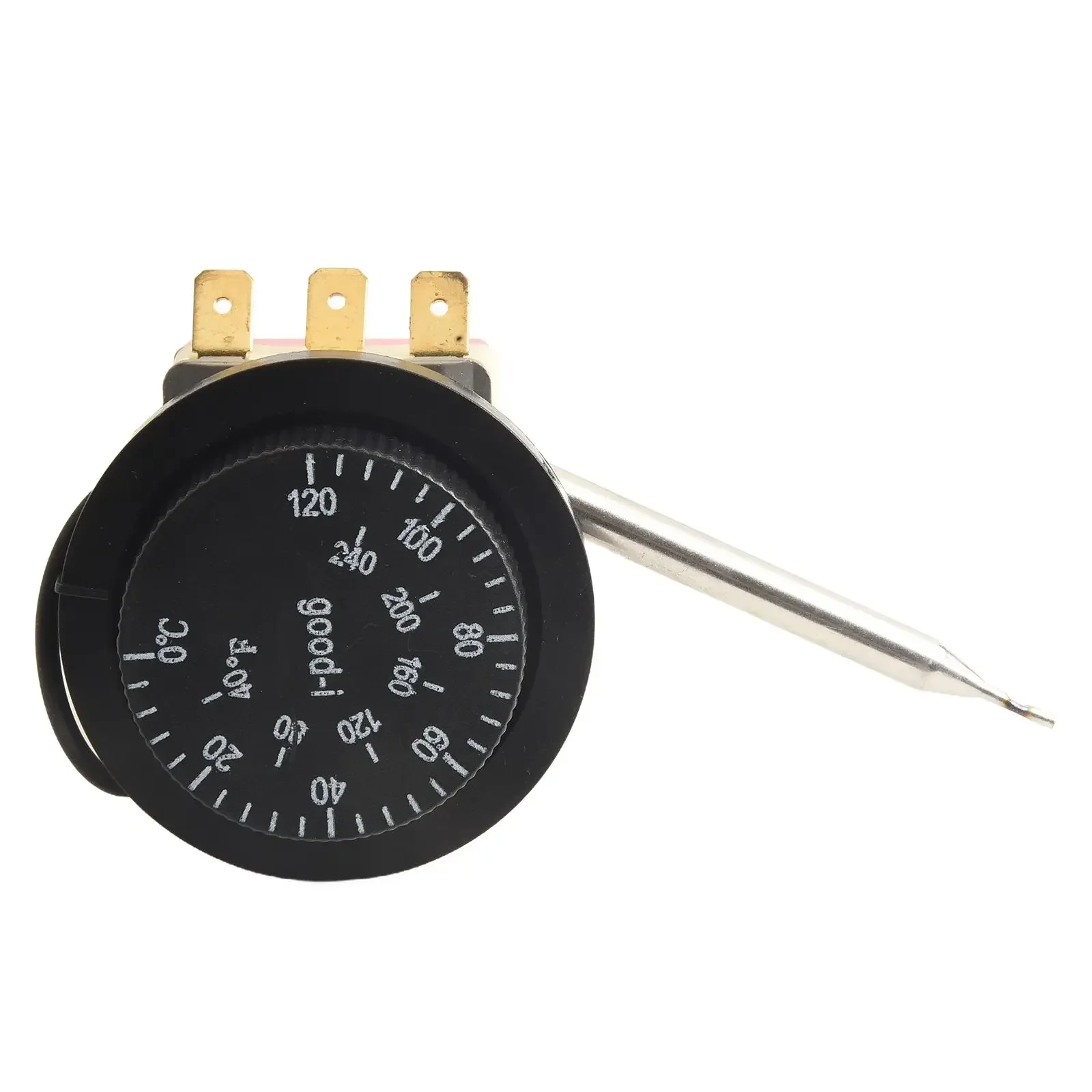 Car Electric Fan Capillary Adjustable Thermostat 3 Pin Tempering Switch ...