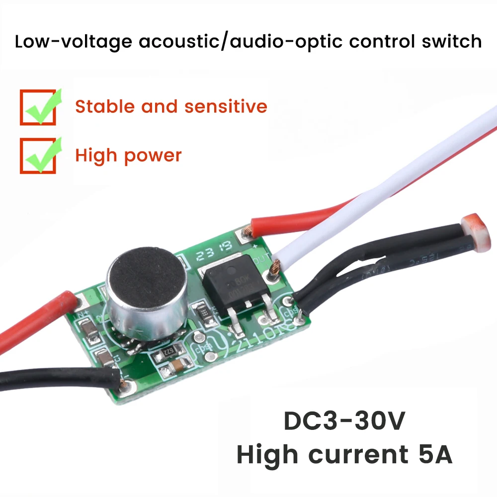 DIY-Low-Voltage-DC-Sound-Light-Control-Sensor-Module-3V-30V-LED-Driver ...