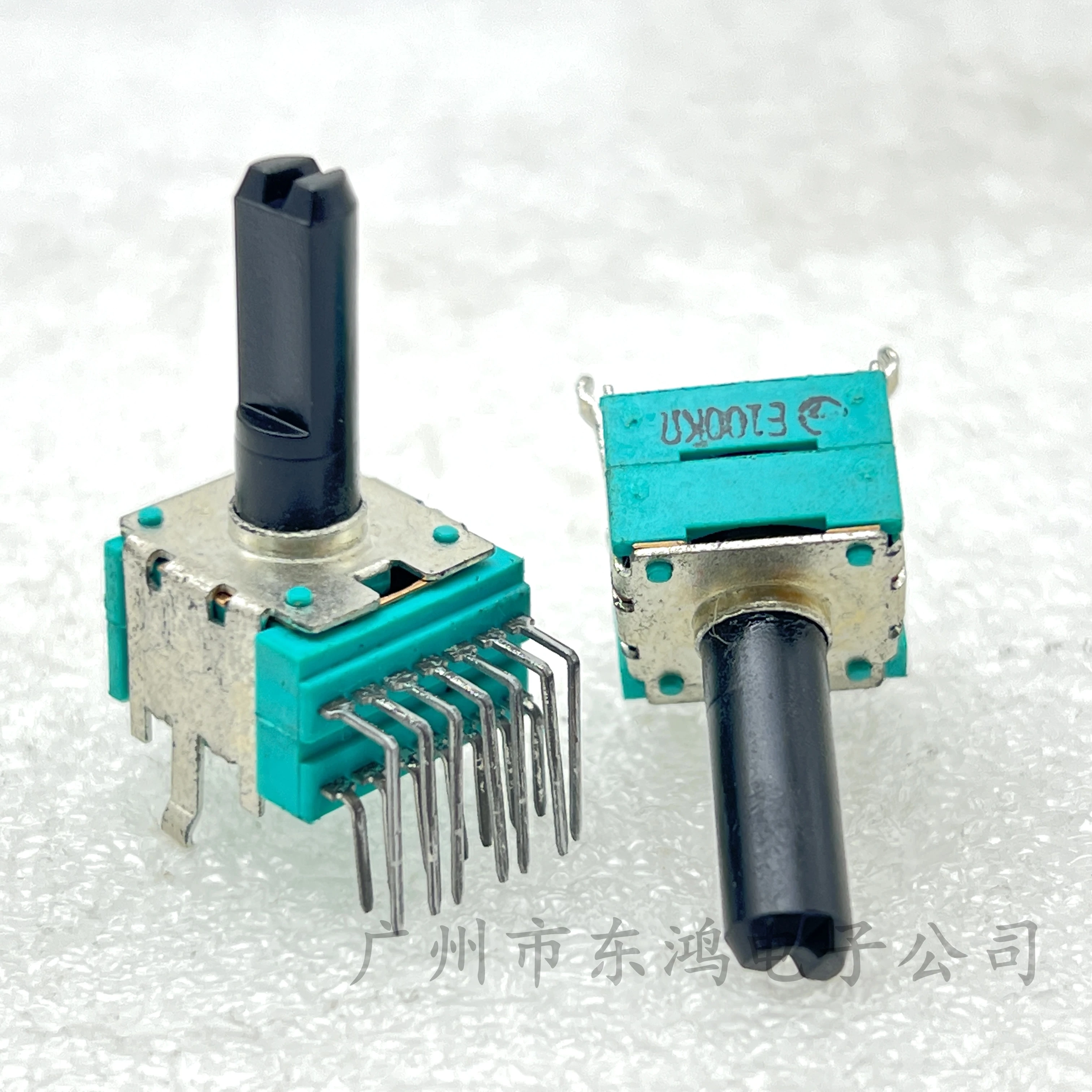 1 pcs RK14 duplex potentiometer 7 pin E100KX4 shaft length 18mm ...