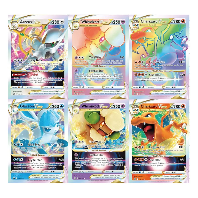 54-100pcs Pokemon Cards English French Vstar EX Vmax GX Card Charizard ...