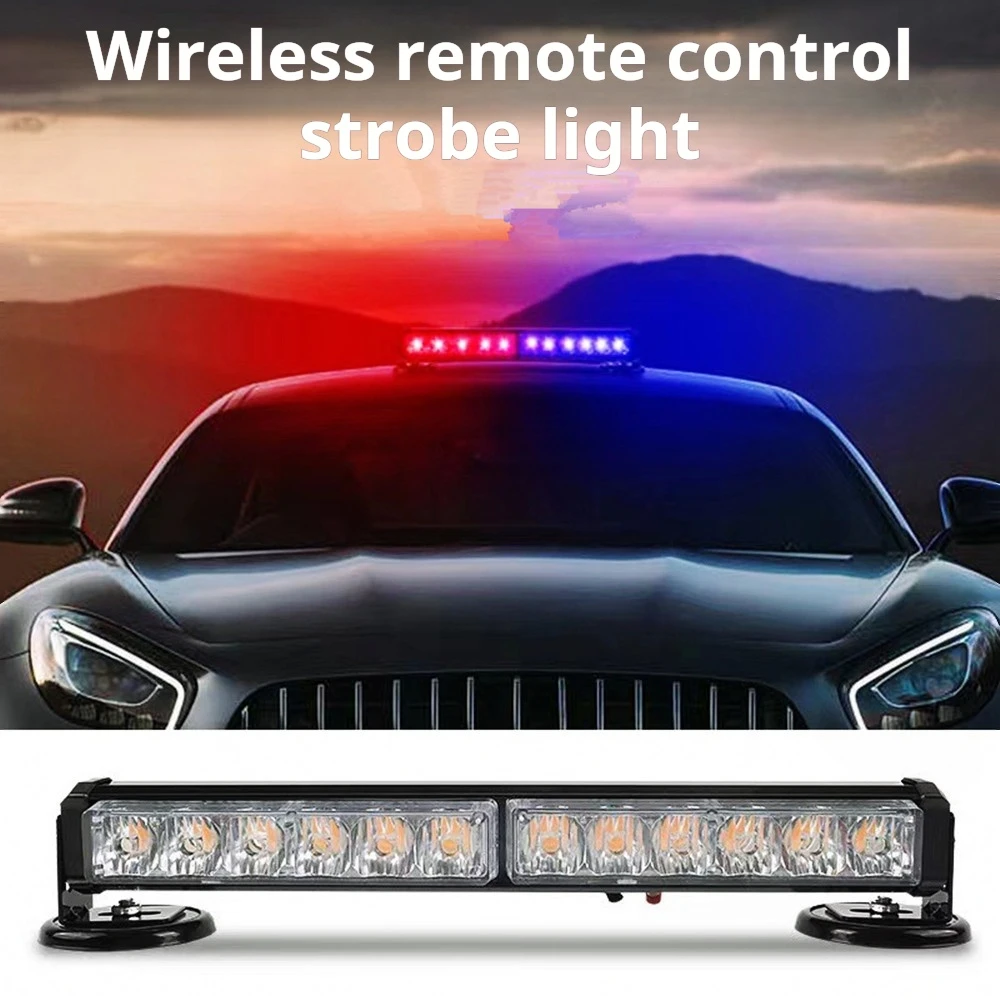 Wireless-Remote-Control-Strobe-Lights-12LED-Car-Traffic-Advisor-Light ...
