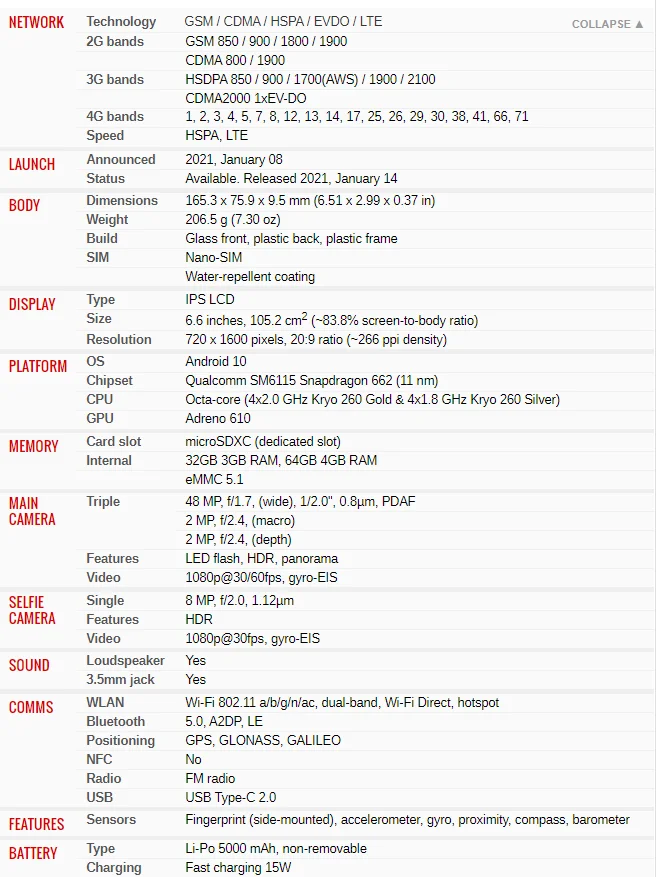 Motorola Moto G Power (2021) XT2117 Refurbished Original Unlocked Phone ...