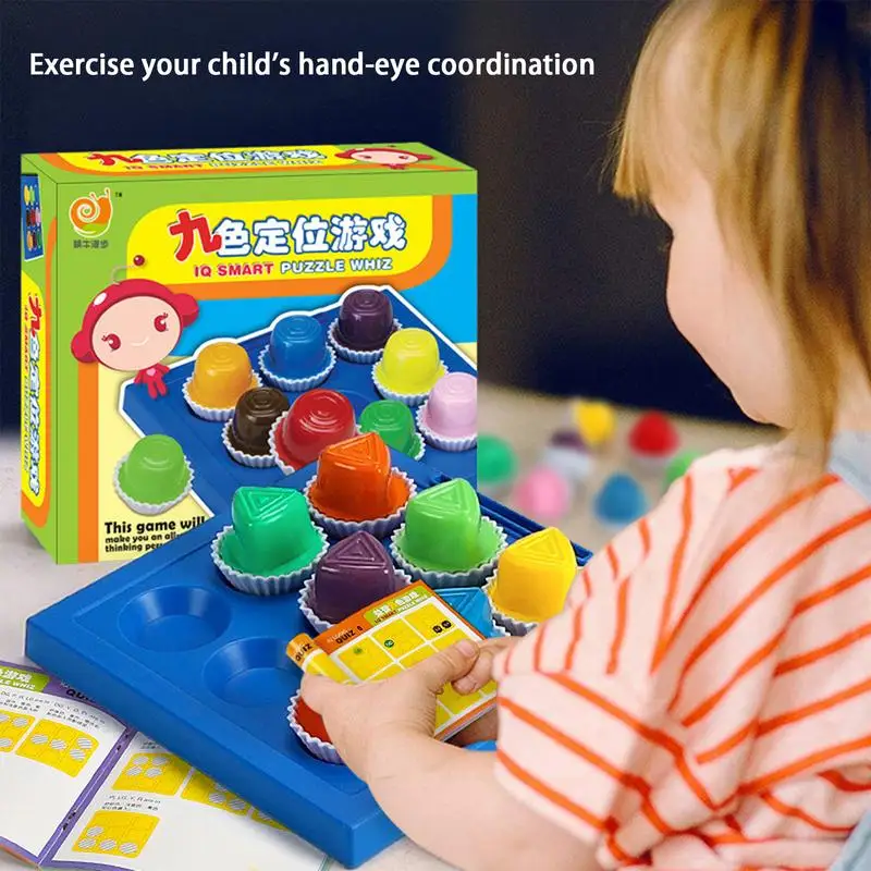 Children-s-nine-color-positioning-game-board-logical-thinking-training ...