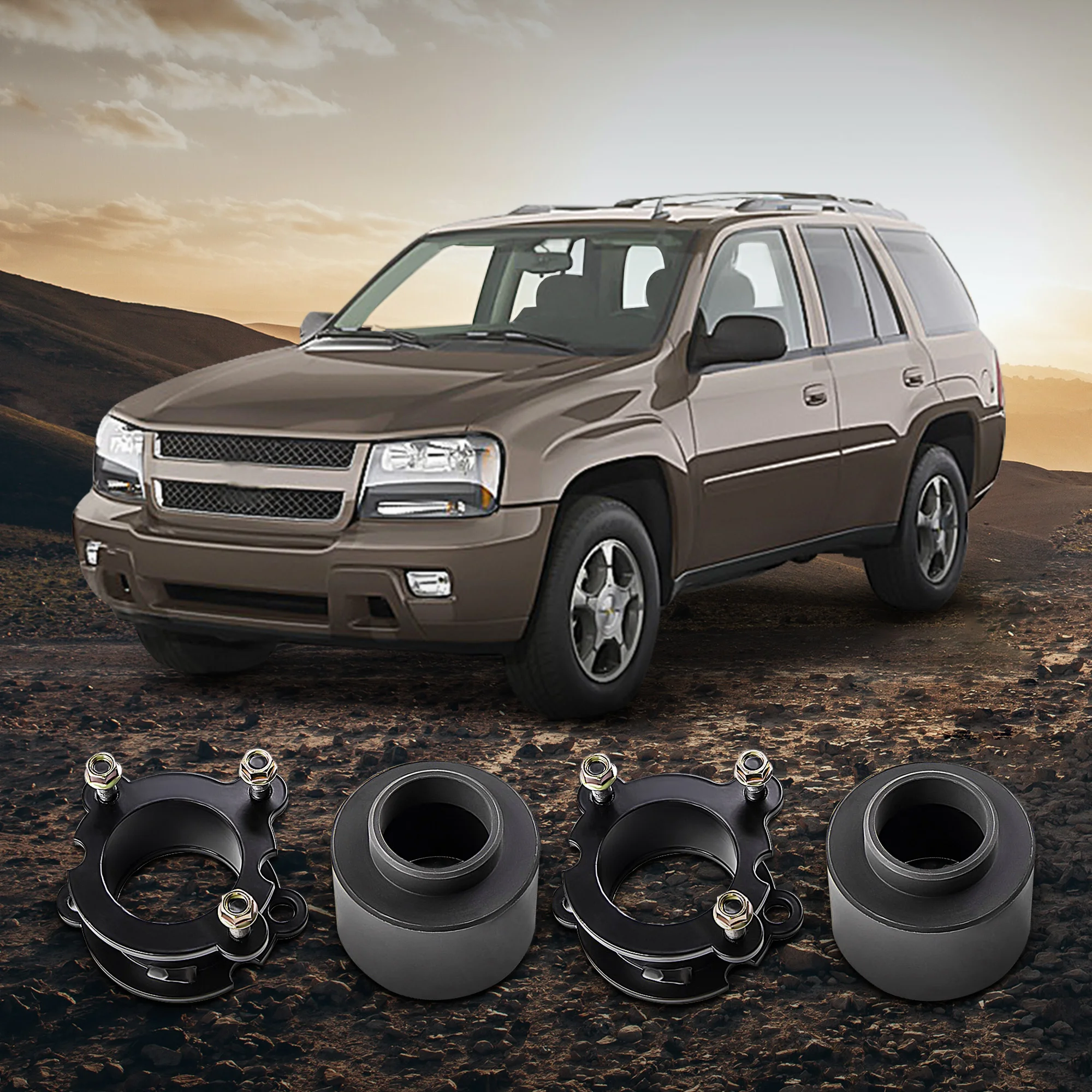 Level Lift Kit 3.5" Front 2.5" Rear Spacer for Chevy Trailblazer Envoy ...