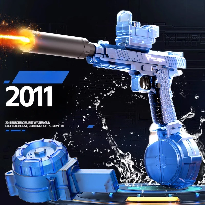 Electric-Continuous-Firing-2011-Water-Gun-Light-Flashing-Pistol-Summer ...