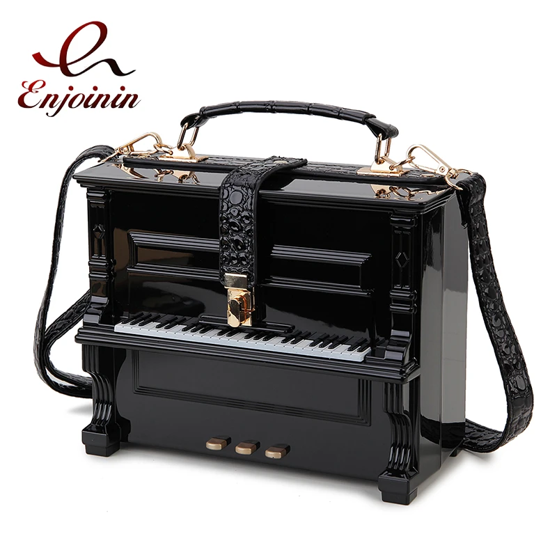 Piano Acrylic Box Shaped Women Purses and Handbags Designer Shoulder ...