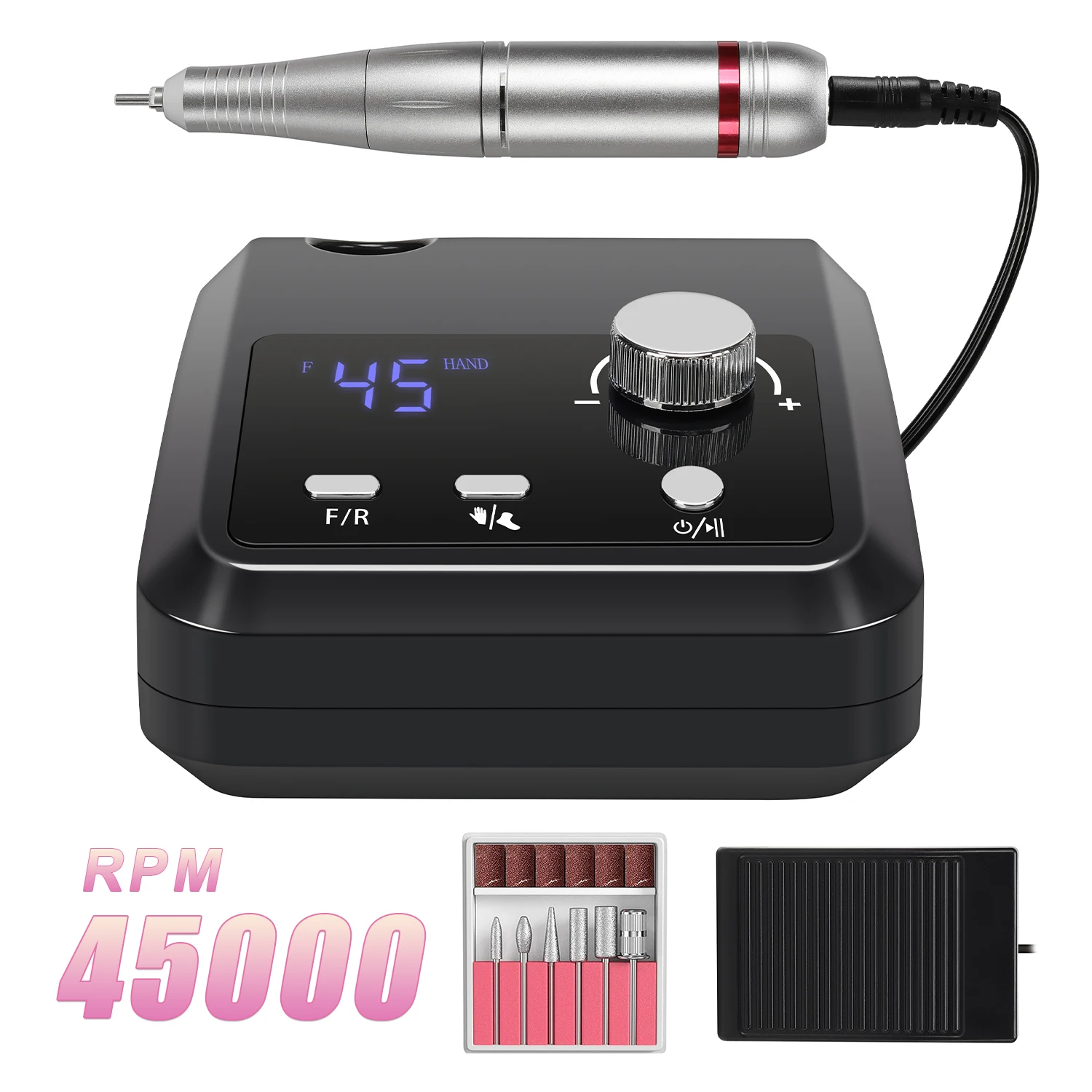 45000RPM-Nail-Drill-Machine-Professional-Nail-Lathe-with-Large-LCD ...
