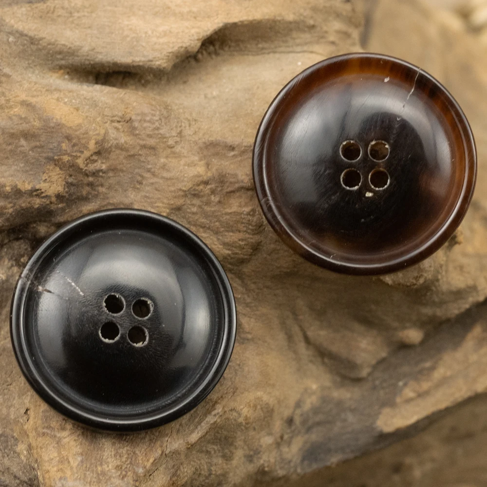 10pcs-Brown-Suit-Buttons-Natural-Horn-Short-Rim-Designer-Button-For ...