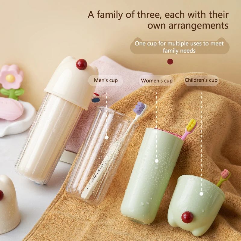 3-In1Double-layer-Mouthwash-Cup-Simple-Home-Travel-Rinse-Cups-Tooth ...