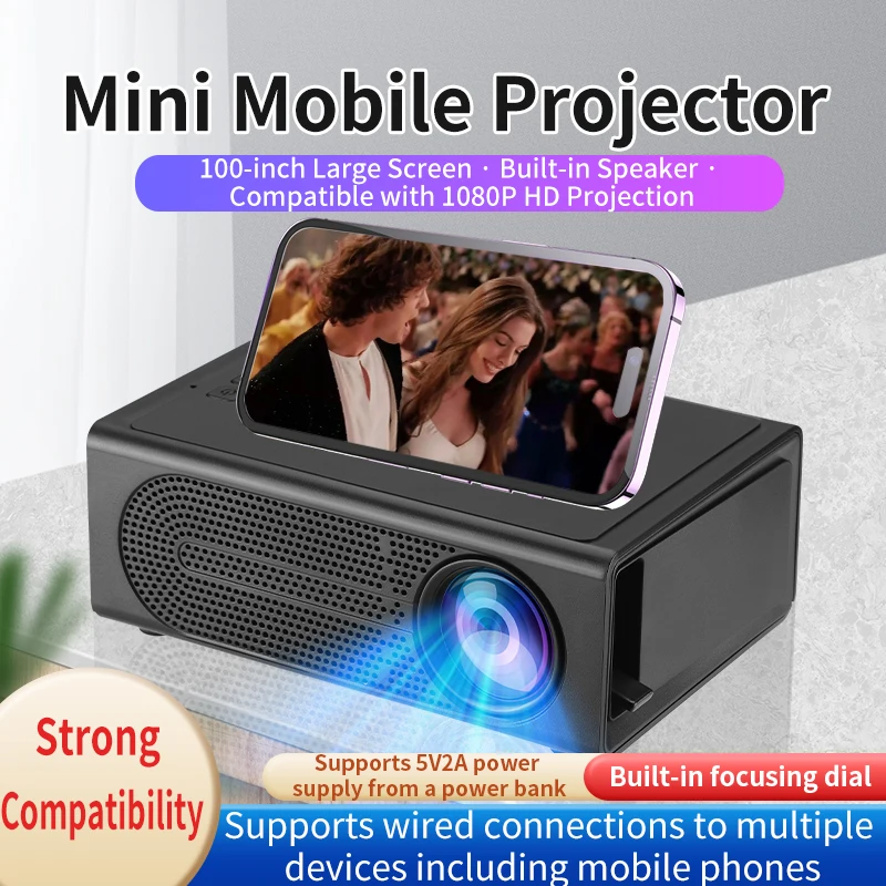 New-M200-Projector-Mini-Portable-High-Quality-Beamer-Outdoor-Camping ...