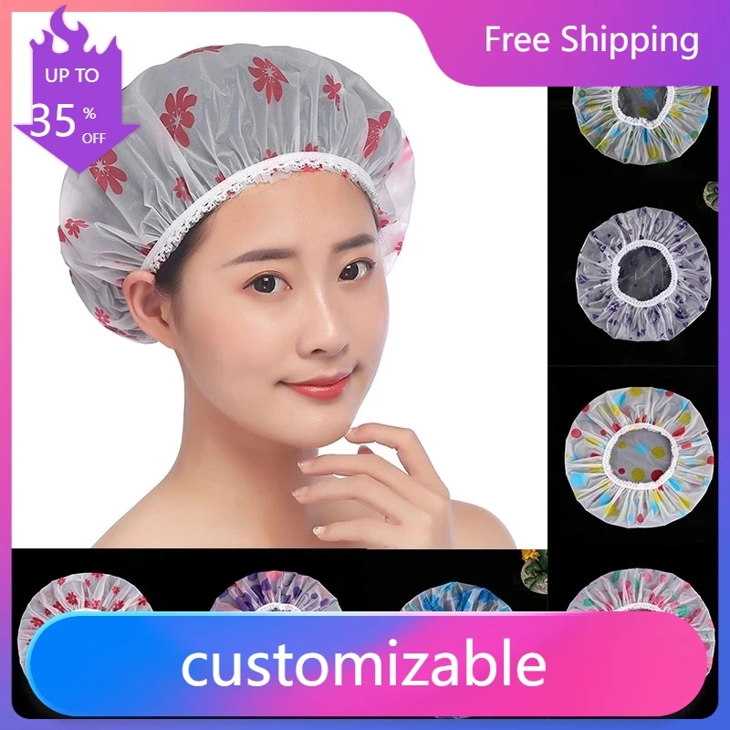 Waterproof-Hair-Shower-Cap-Waterproof-High-Quality-Hair-Salon-Elastic ...