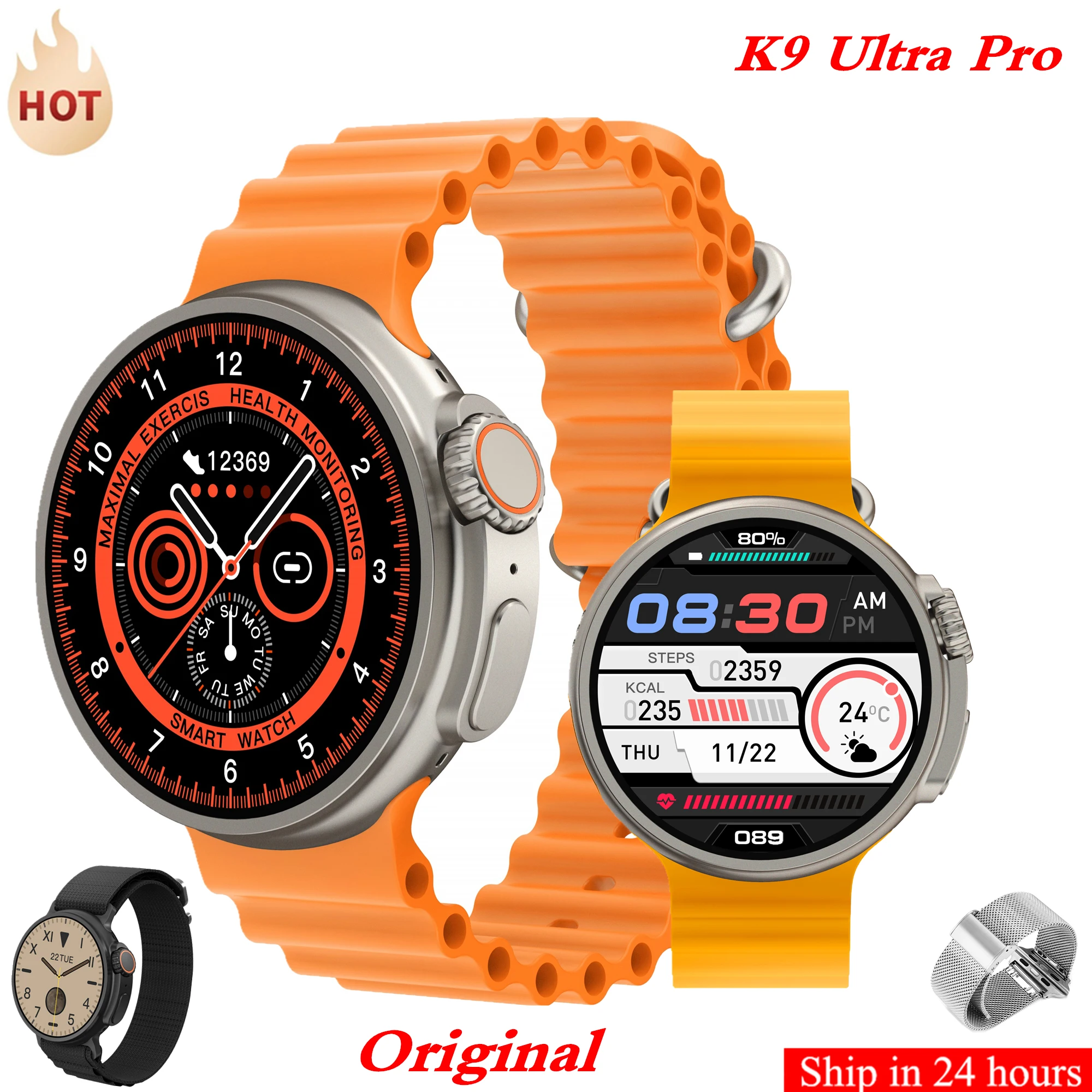 2023 Round Screen K9 Ultra Pro Smart Watch Screen Bluetooth