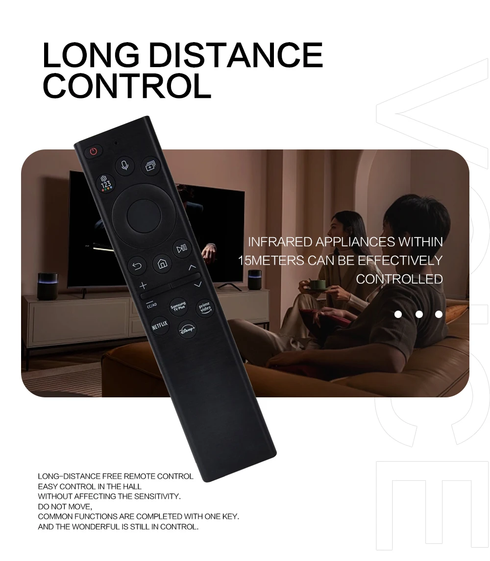 Generic Voice Smart TV Remote BN59-01385A for Samsung 2021 QLED 4K 8K ...