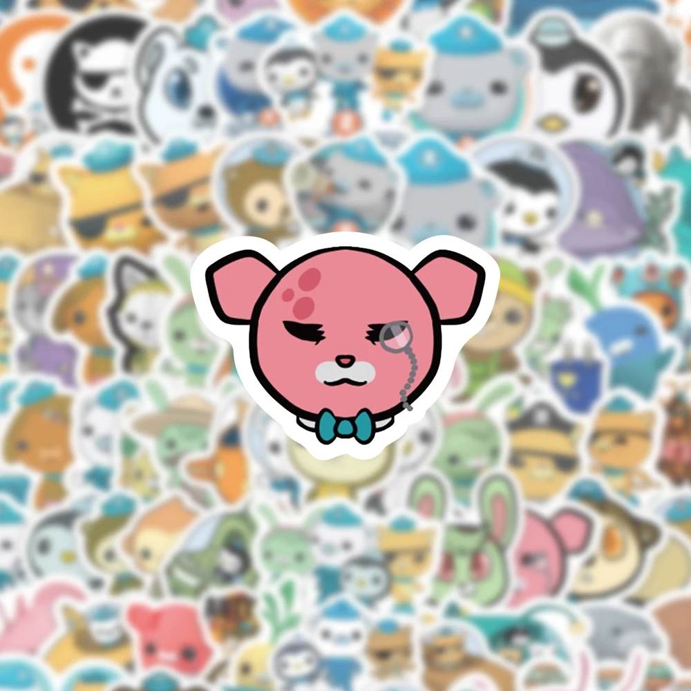 100PCS The Octonauts Stickers Cartoon Cute Barnacles Shellington Funny ...