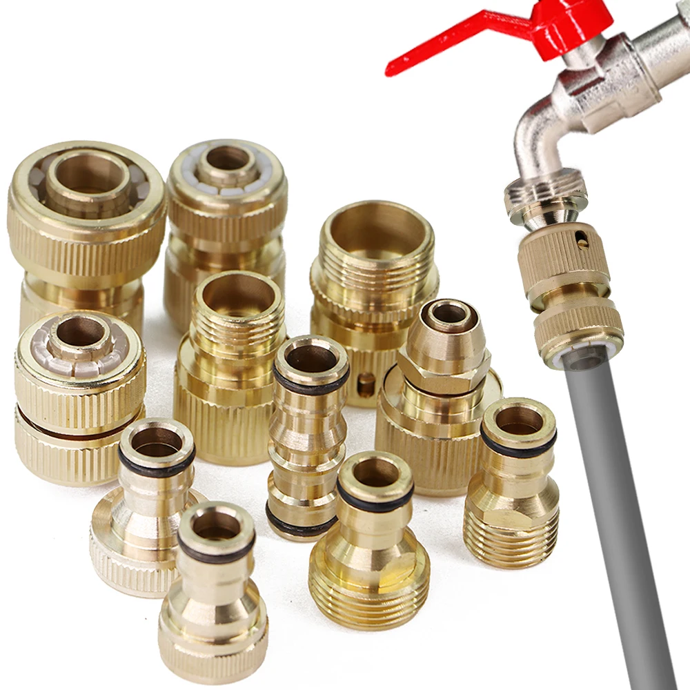 1/2'' 3/4'' 1'' Brass Tap 16/20/25mm Copper Quick Connecter Hose ...