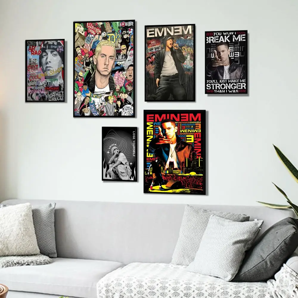 The-Famous-American-Rapper-Eminem-DIY-Sticky-Poster-Fancy-Wall-Sticker ...