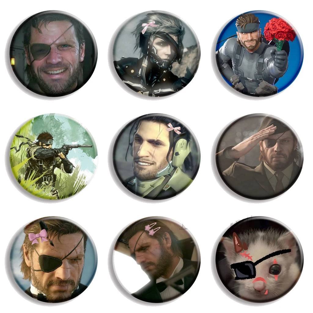 Metal-Gear-Solid-Raiden-Venom-Snake-Anime-Button-Pin-Game-Character ...