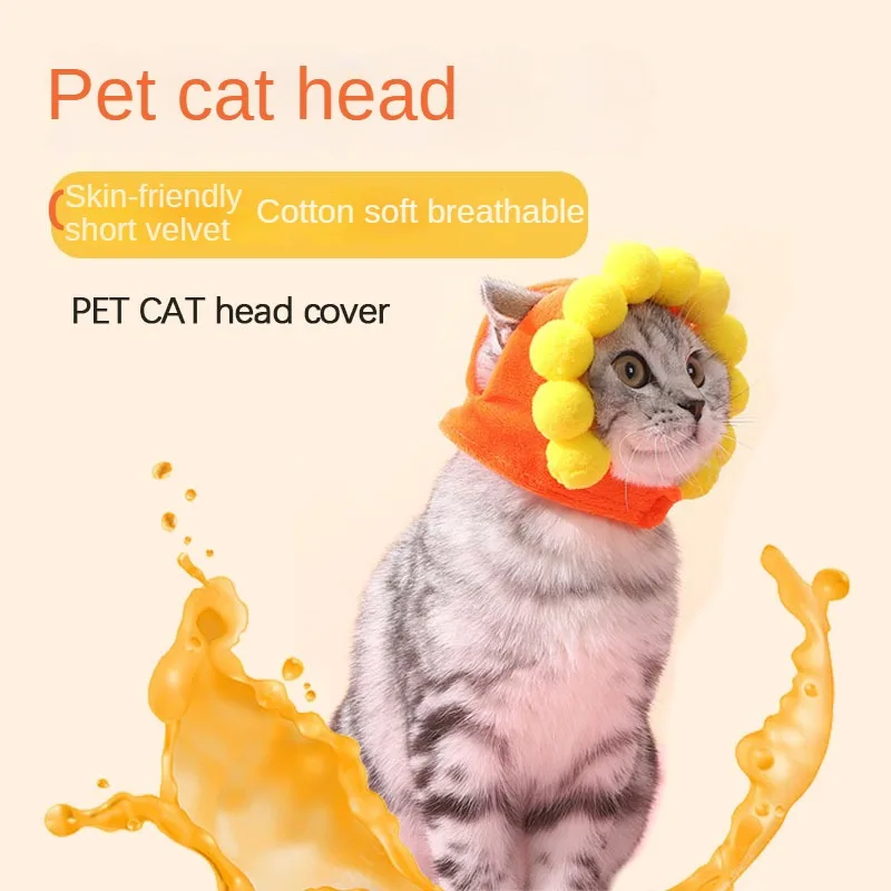 Pet-Cat-Head-Hat-Cover-Spoof-Headdress-Funny-Cat-Headgear-Small-Tiger ...
