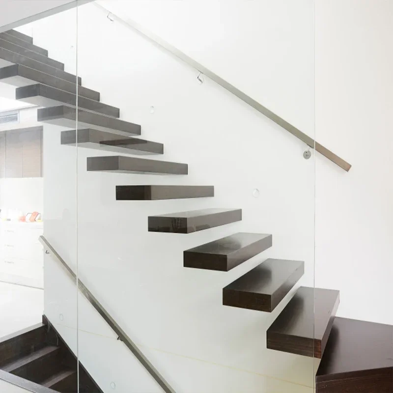 Escalera-integral-suspendida-de-acero-y-madera-para-interiores-viga-recta-para-el-hogar-escalera ...