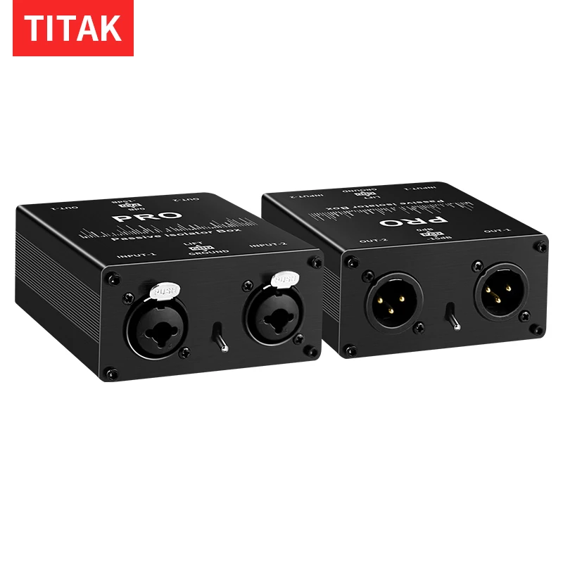Audio isolator noise reduction DI ground box 6.35 to cannon Stereo ...