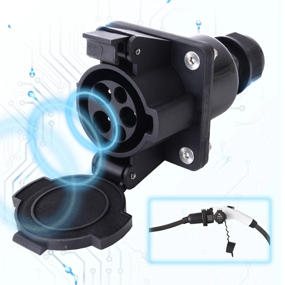 J1772-Socket-Type-1-Vehicle-Side-Inlet-Level-2-EVSE-Connector-Merican ...