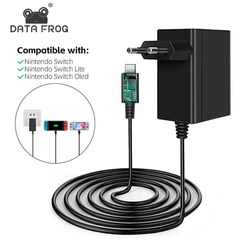 DATA FROG EU/US Plug AC Adapter Charger For Nintendo Switch OLED Travel ...