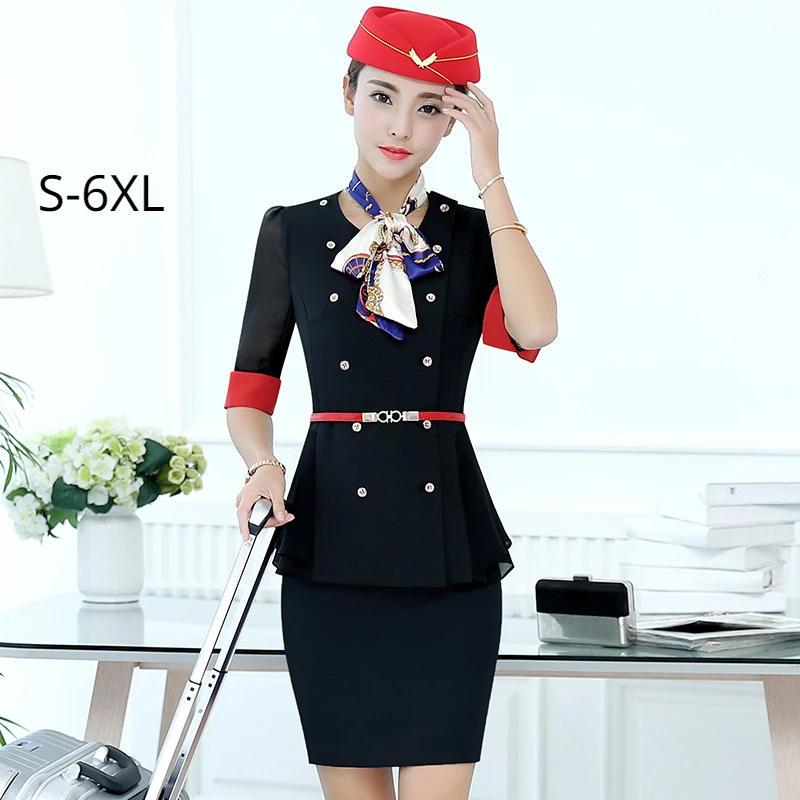 Exotic-Costumes-Apparel-Women-s-Uniform-Flight-Attendant-Suit-Female ...