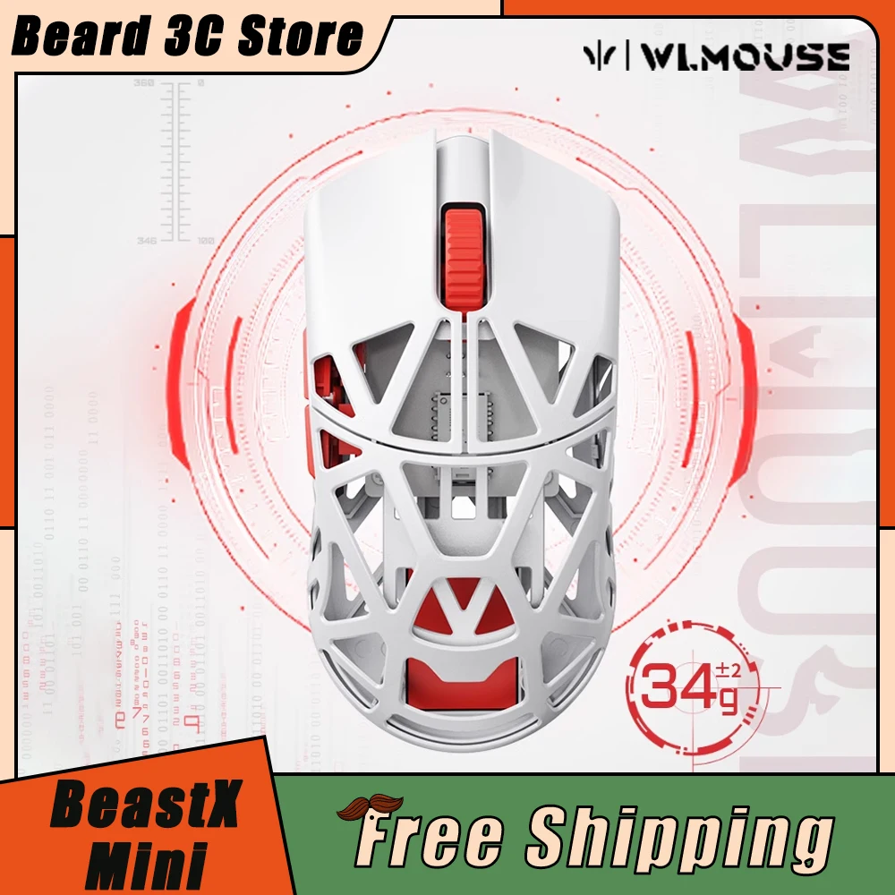 Wanling-WLmouse-BEAST-X-MINI-Mouse-Dual-Mode-PAW3395-4K-Magnesium-Alloy ...