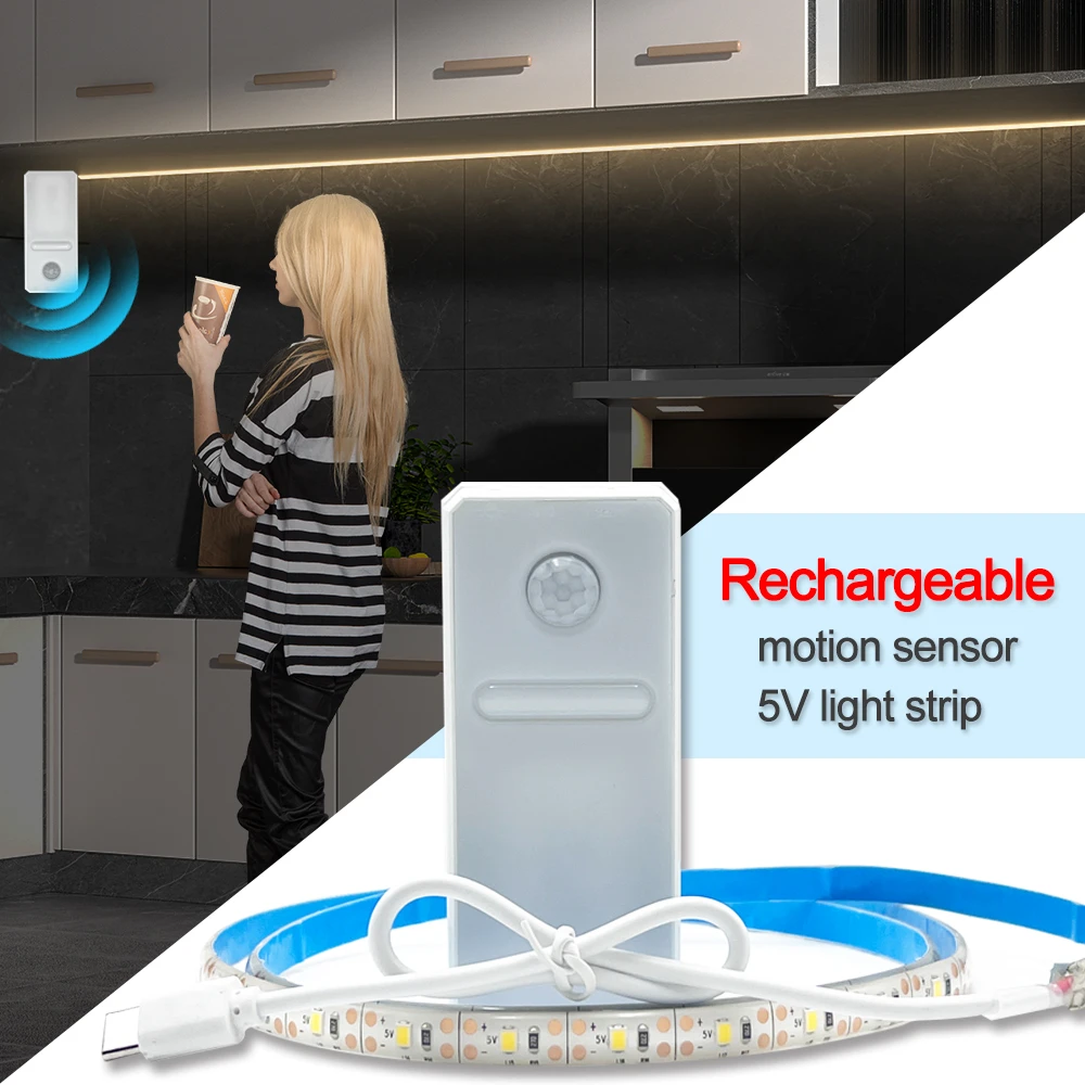 Rechargeable Led Light Strip Motion Sensor | Waterproof Led Strip ...
