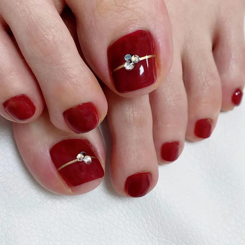 Toe Nail Designs With Lines