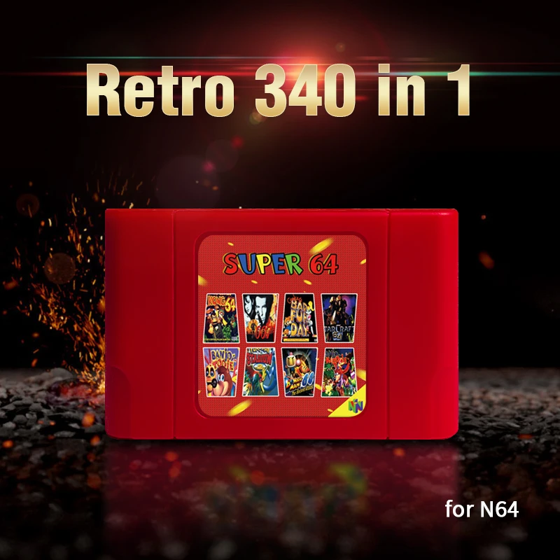 Super 64 Retro Game Card 340 1 | Super 64 Game Cartridge | 340 1 ...