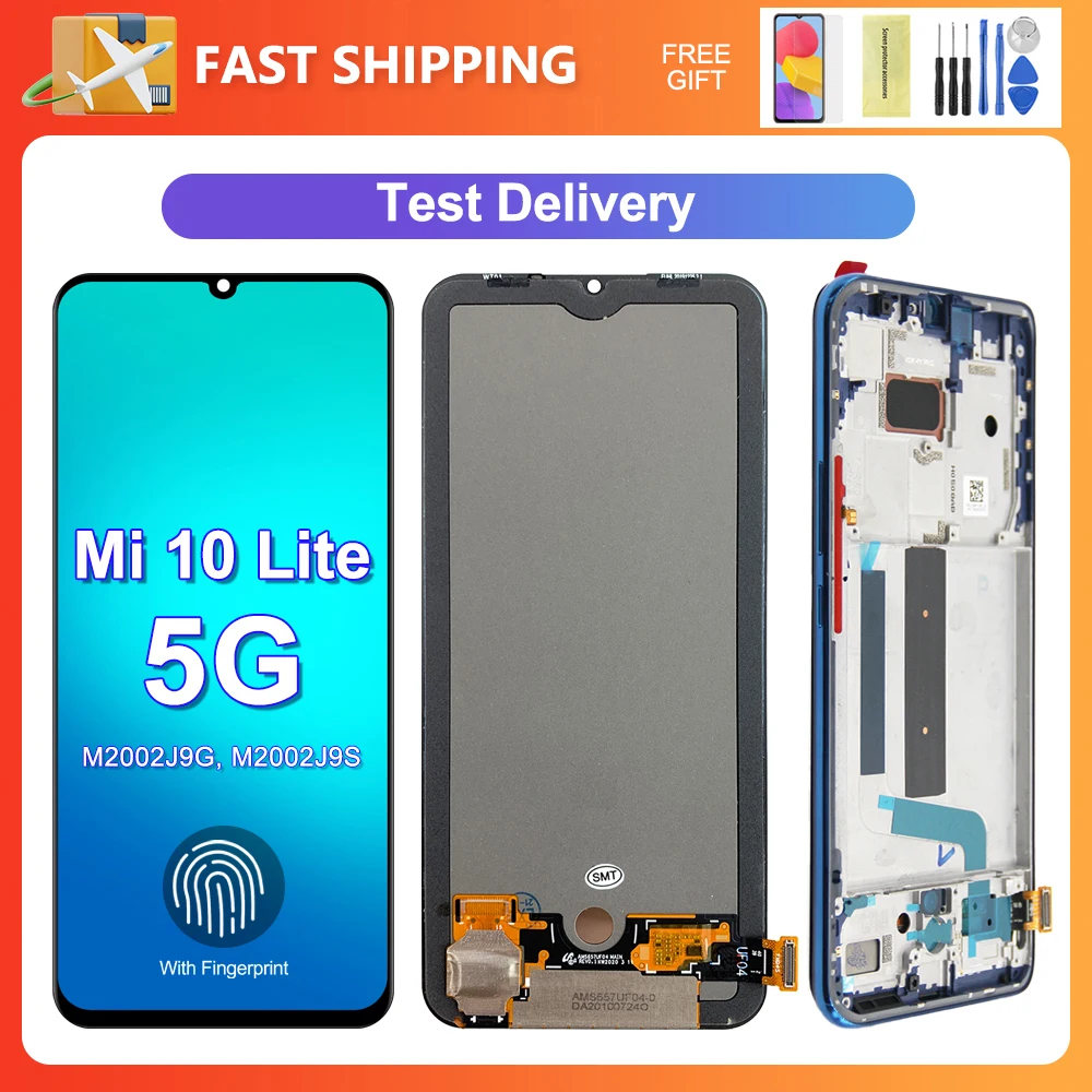 For-Xiaomi-Mi-10-Lite-5G-6-57-For-Ori-Mi10-Lite-M2002J9G-XIG01-LCD ...