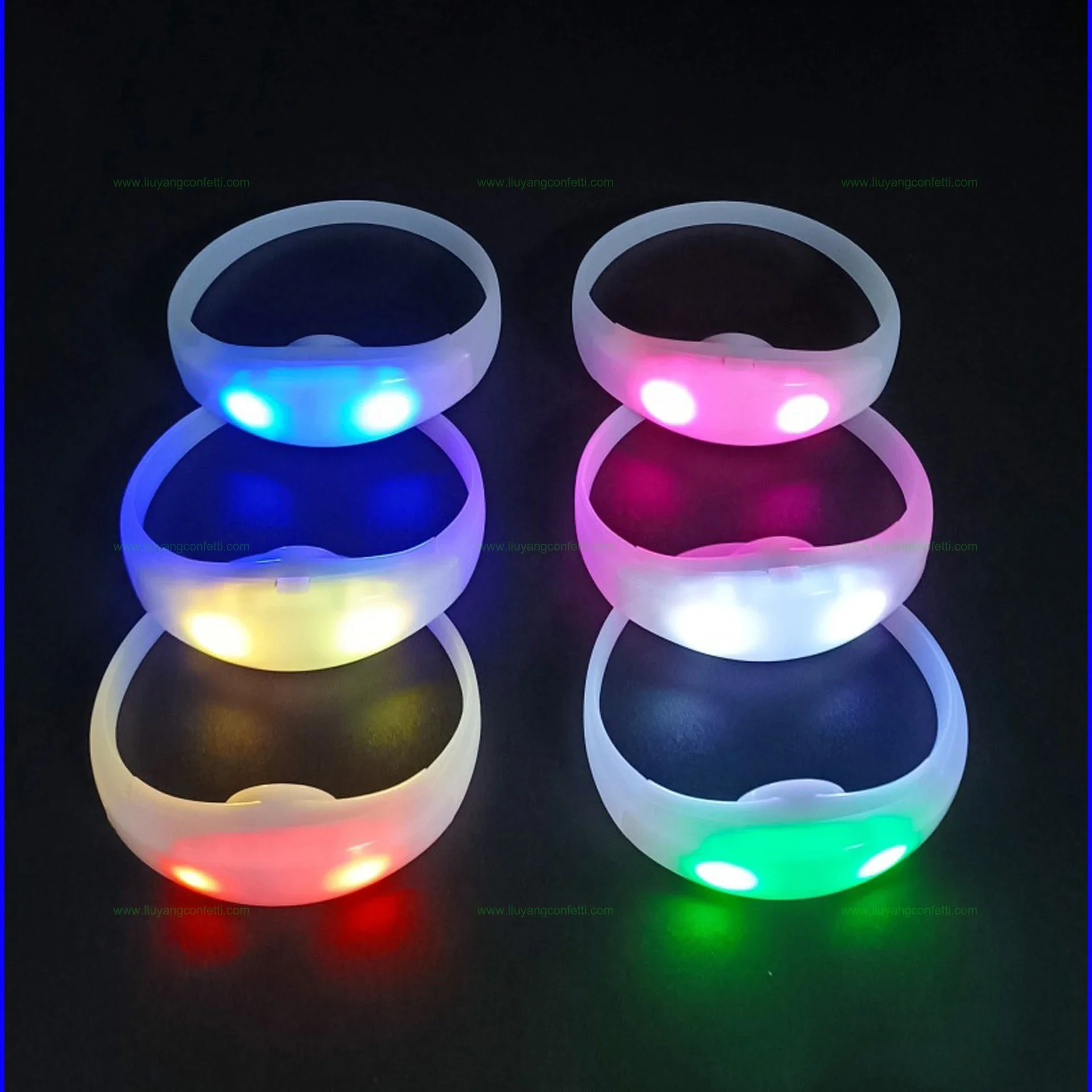 10pc-Voice-Control-Bracelet-Silicone-Bangle-Decor-Color-Change-Sound-Activated-Led-Wristband ...