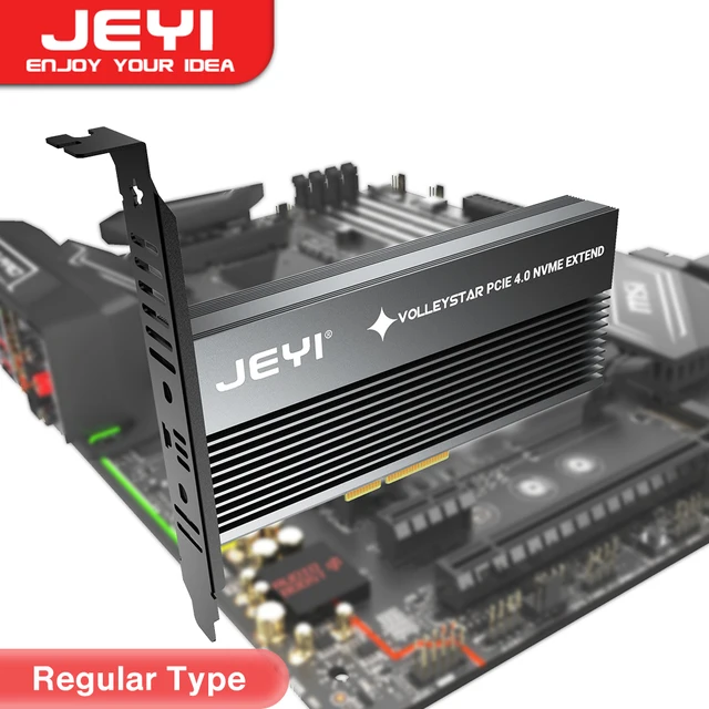 JEYI VolleyStar PCIE To NVMe Adapter With Aluminum Alloy Heatsink, M.2 ...