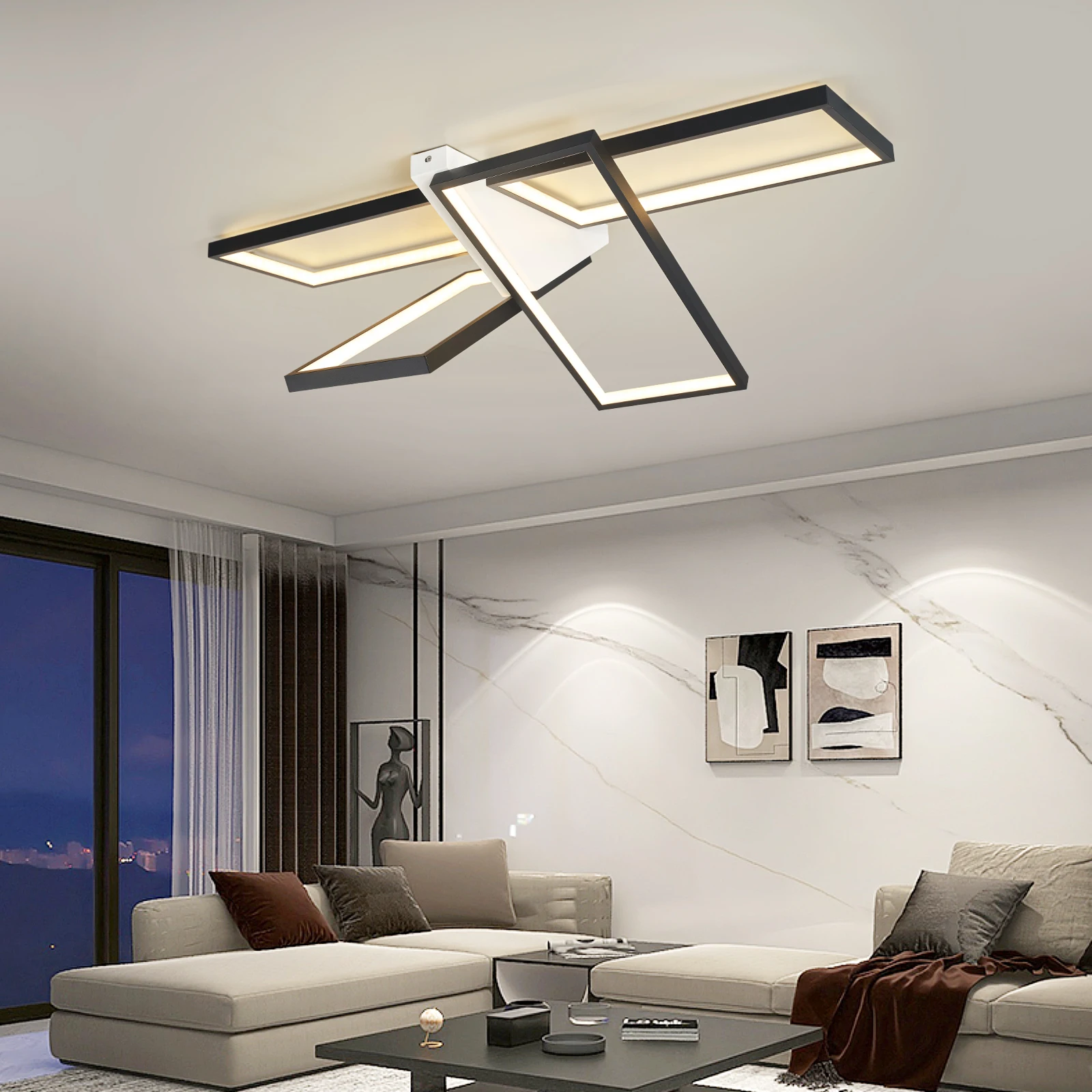 NEO-Gleam-Modern-Led-Chandelier-Lighting-For-Living-Room-Bedroom-Dining ...