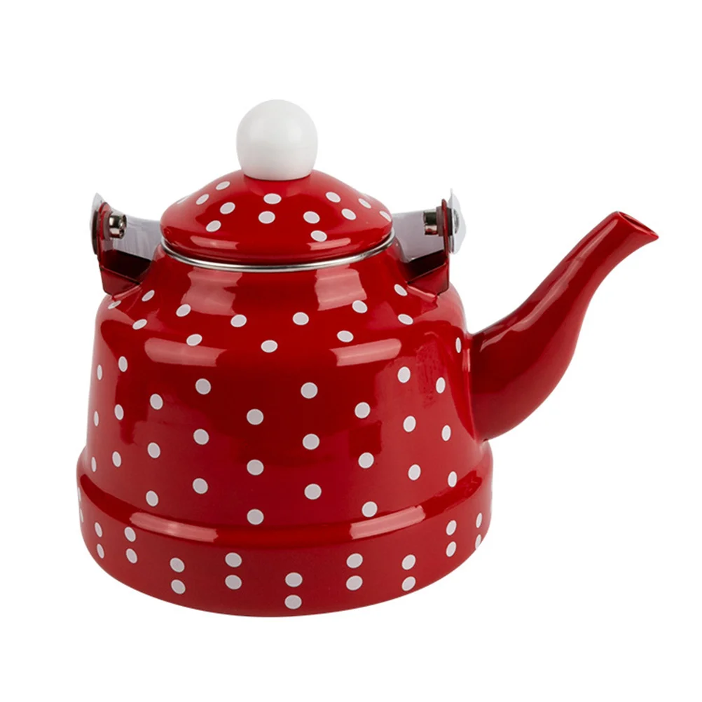 1Pc Adorable Water Boiling Kettle Polka Dot Pattern Home Heating Water ...