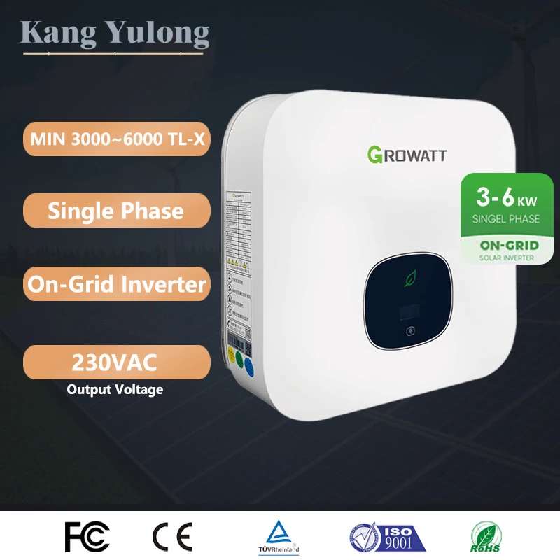 Growatt MIN 3000~6000 TL-X 3KW 5KW 6KW Mppt On Grid Single-Phase Solar ...