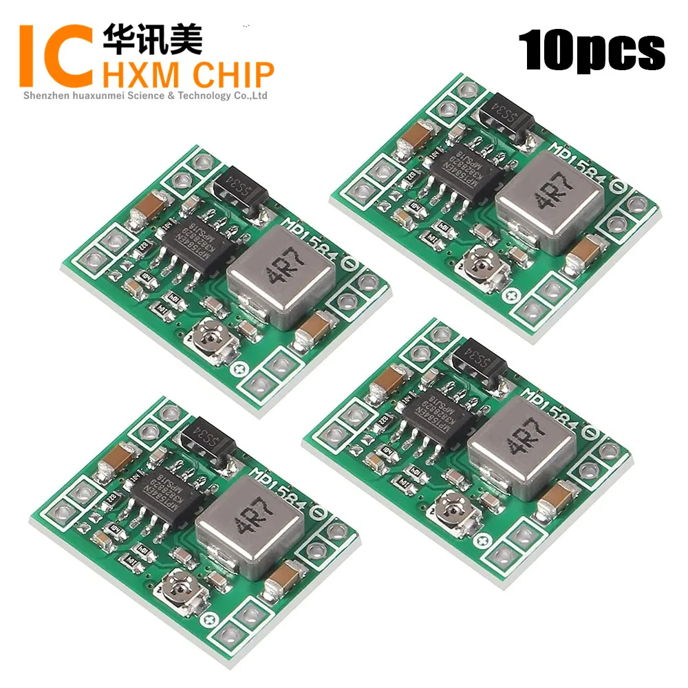 10PCS MP1584 DC-DC Step Down Power Supply Module MP1584EN 3A Adjustable Buck Converter for ...
