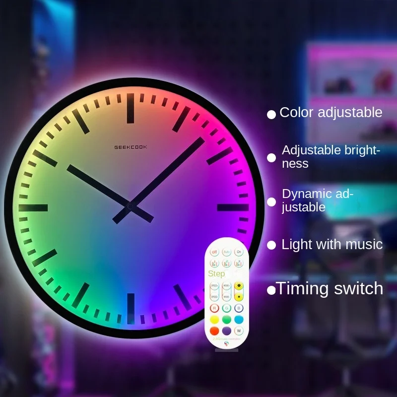 Phantom-LED-Night-Light-Wall-Clock-Time-Small-Station-Remote-Control ...