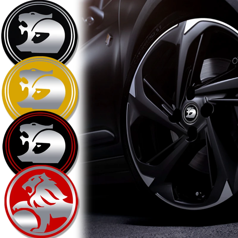 Aluminum 4PC 56mm Logo Badge Car Wheel Center Hub Caps Emblem Stickers ...
