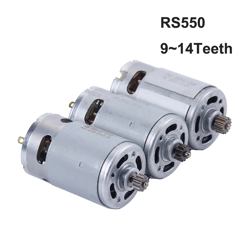 1pc Rs550 Dc Motor 10.8v/12v/16.8v/18v/21v Motor Com 9 /12 Dentes E ...