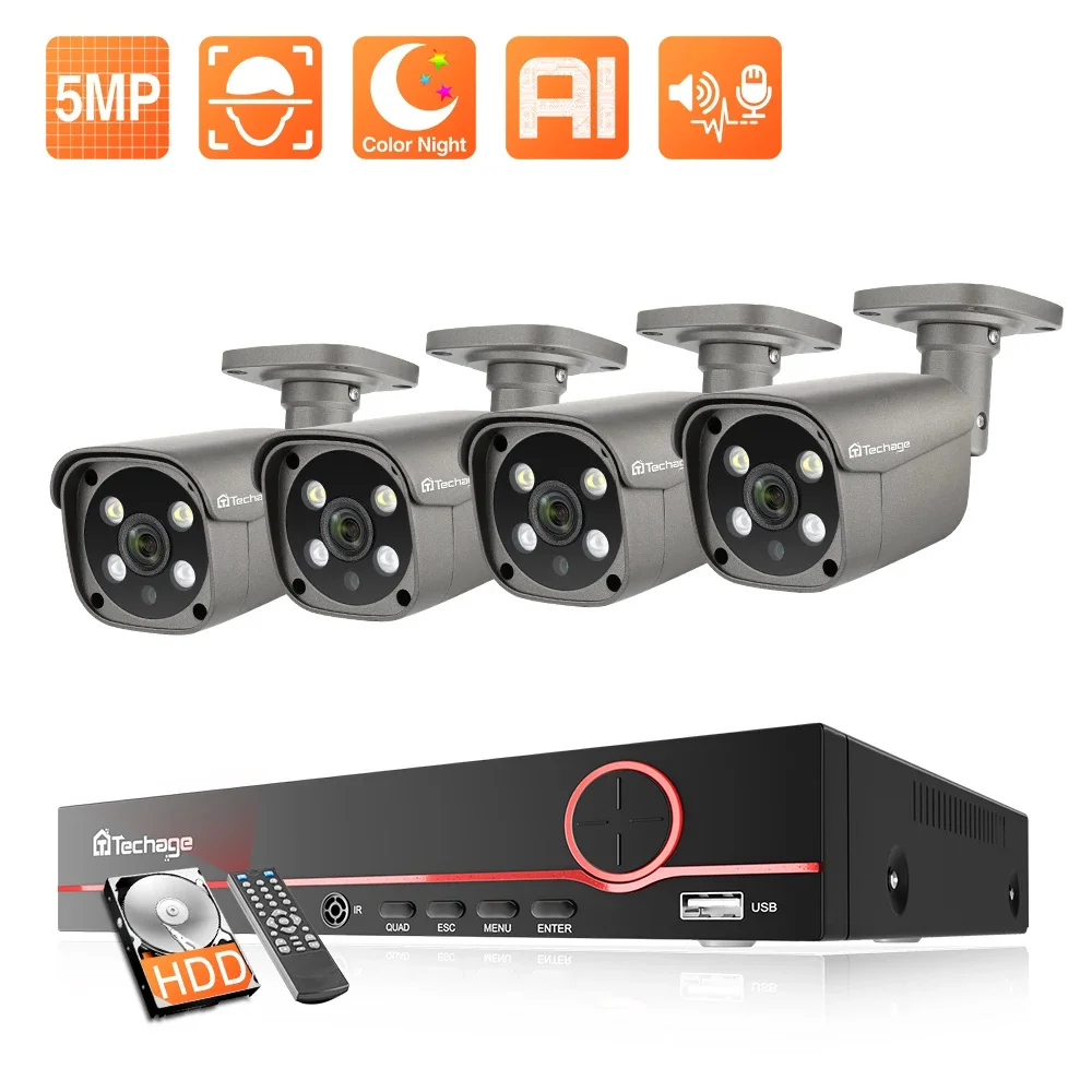Techage-HD-5MP-IP-Camera-Set-H-265-CCTV-System-8CH-POE-NVR-Kit-Outdoor ...