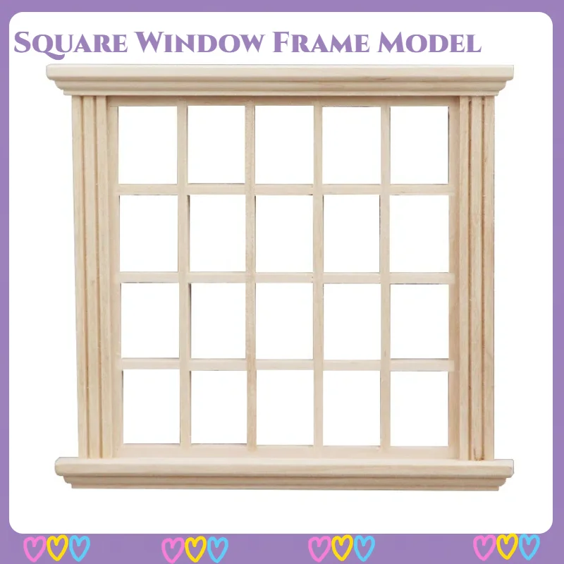 Square Window Frame 20 Pane Windows Model Dollhouse 1:12 Dolls House ...